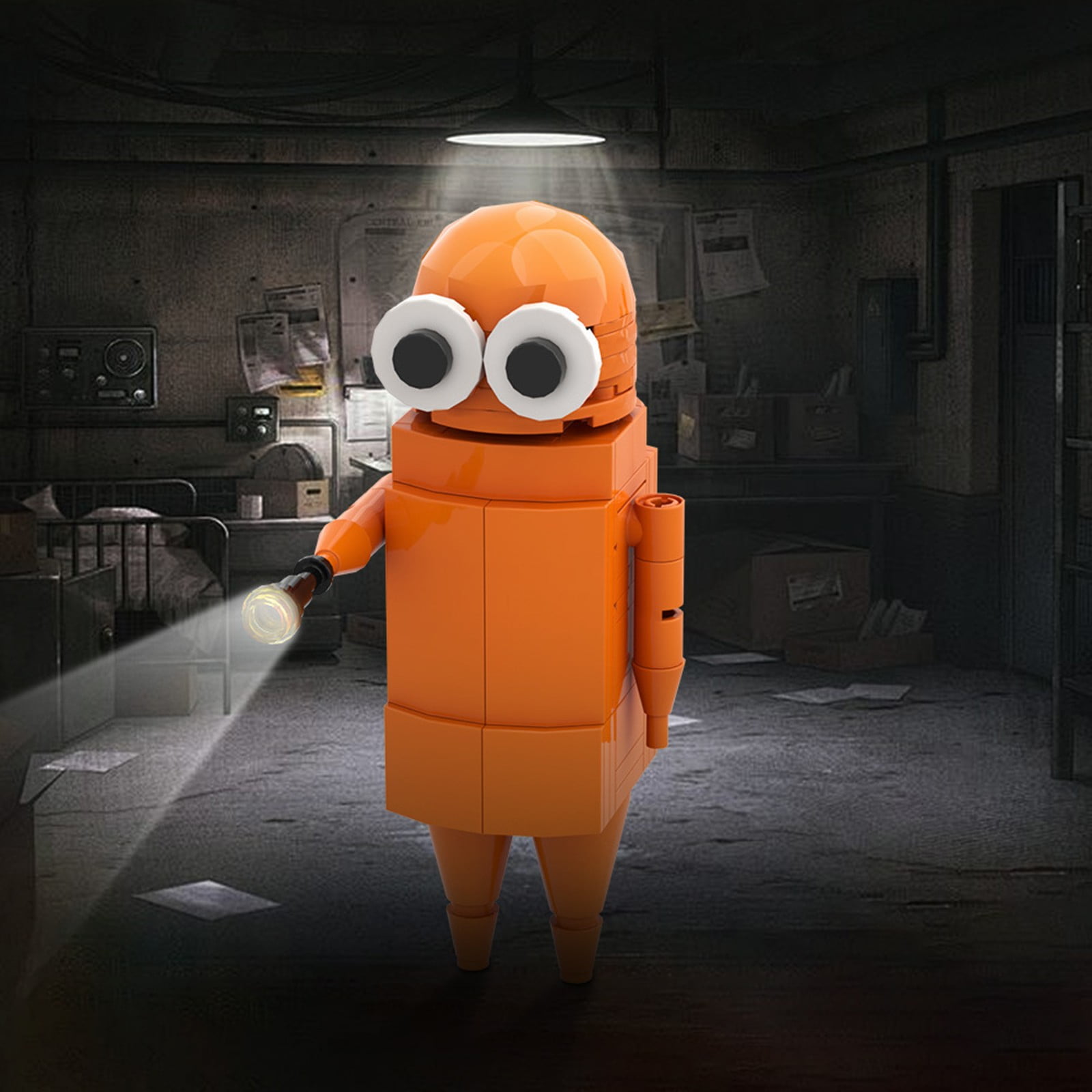 FlareFable Game R.E.P.O. Building Blocks Toys, 4.7" Collectible Orange ...