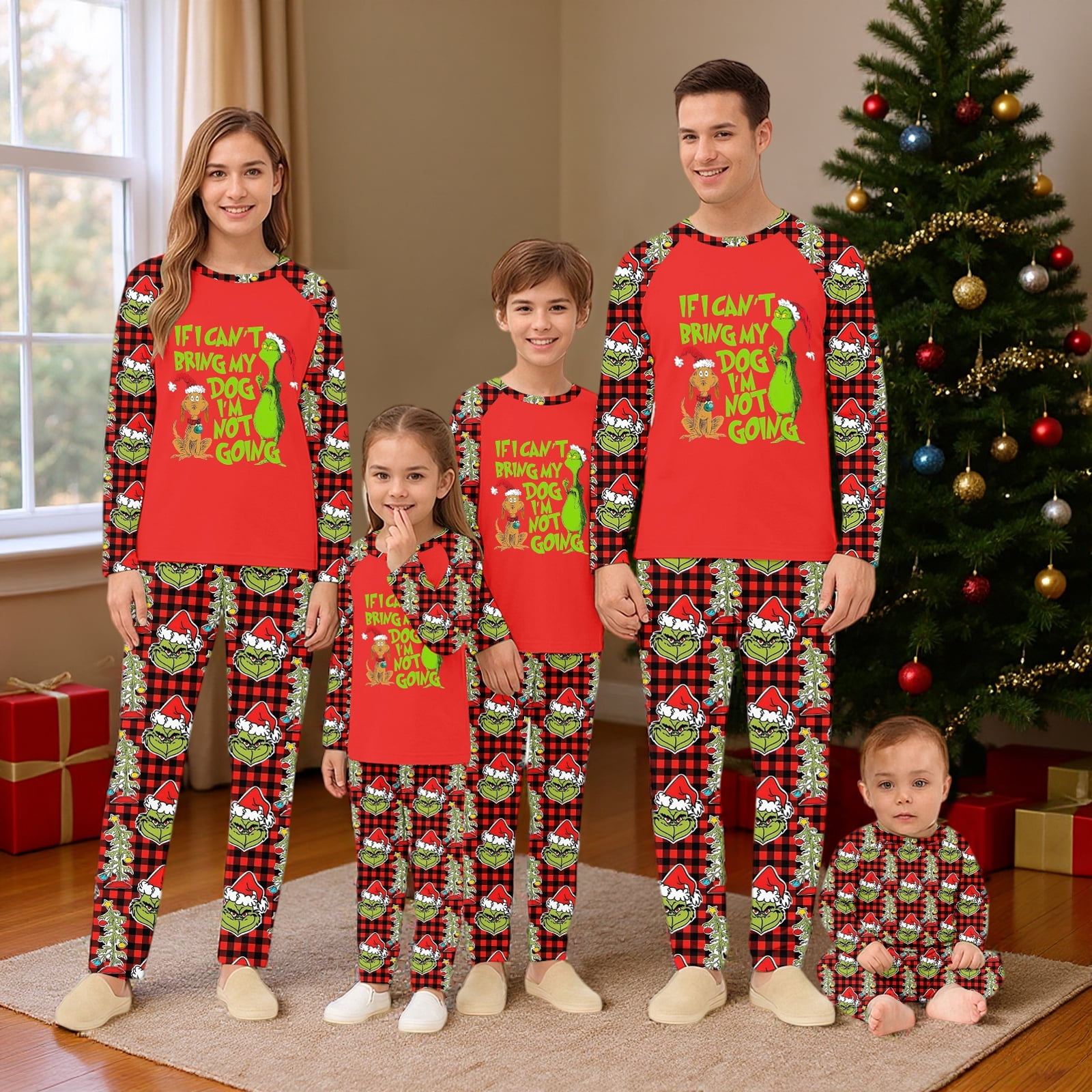 FlareFable Green Elf Holiday Family Christmas Pajamas Matching Sets ...