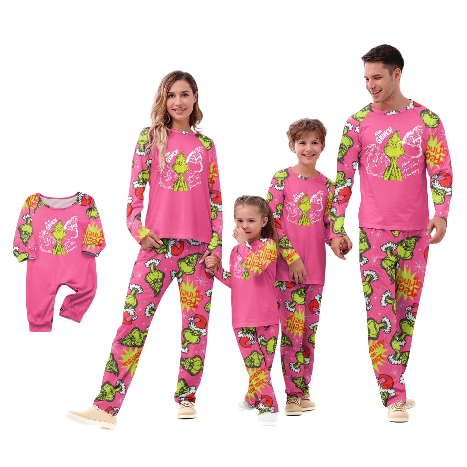 FlareFable Green Elf Theme Matching Pajamas for Family, Christmas ...