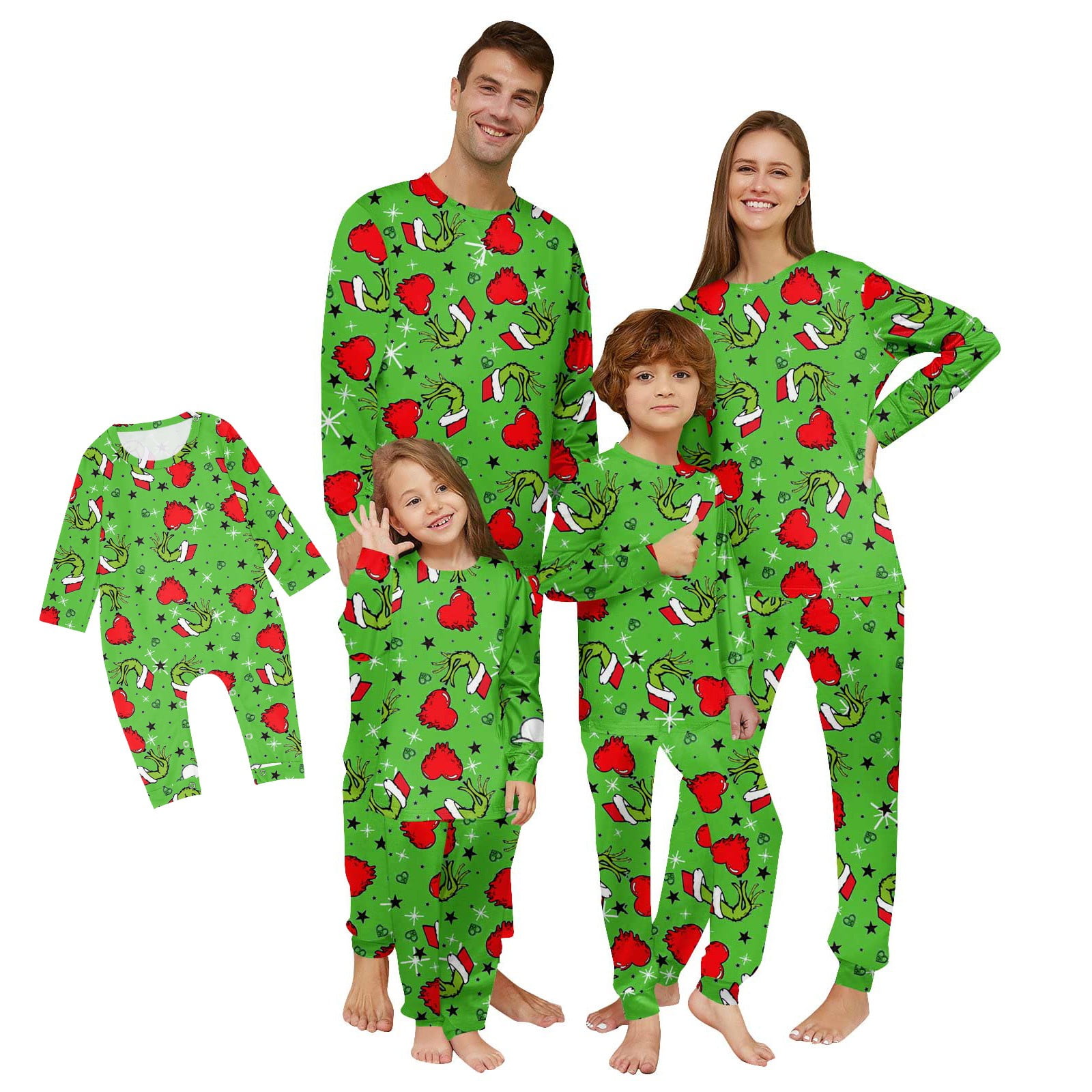 FlareFable Griinnch Cartoon Family Christmas Pajamas Matching Sets ...