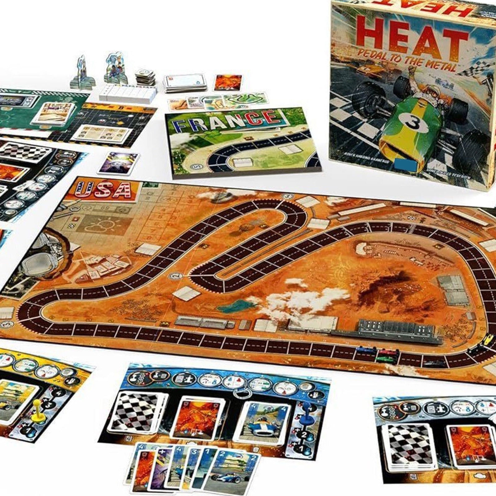 FlareFable HEAT: Pedal to the Metal Board Game, Intense Car Racing ...
