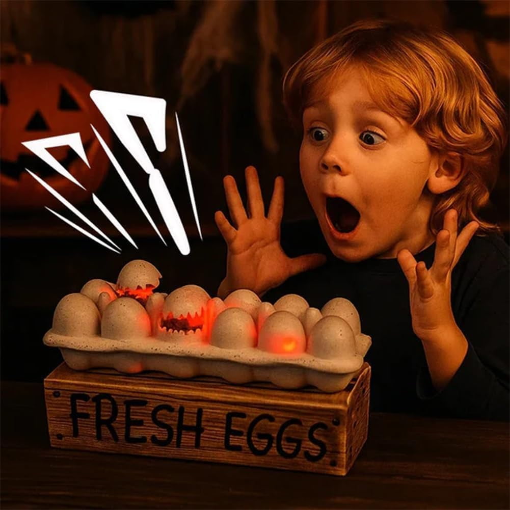FlareFable Halloween Zombie Chick LED Lantern, Creepy Hatching Chick in ...