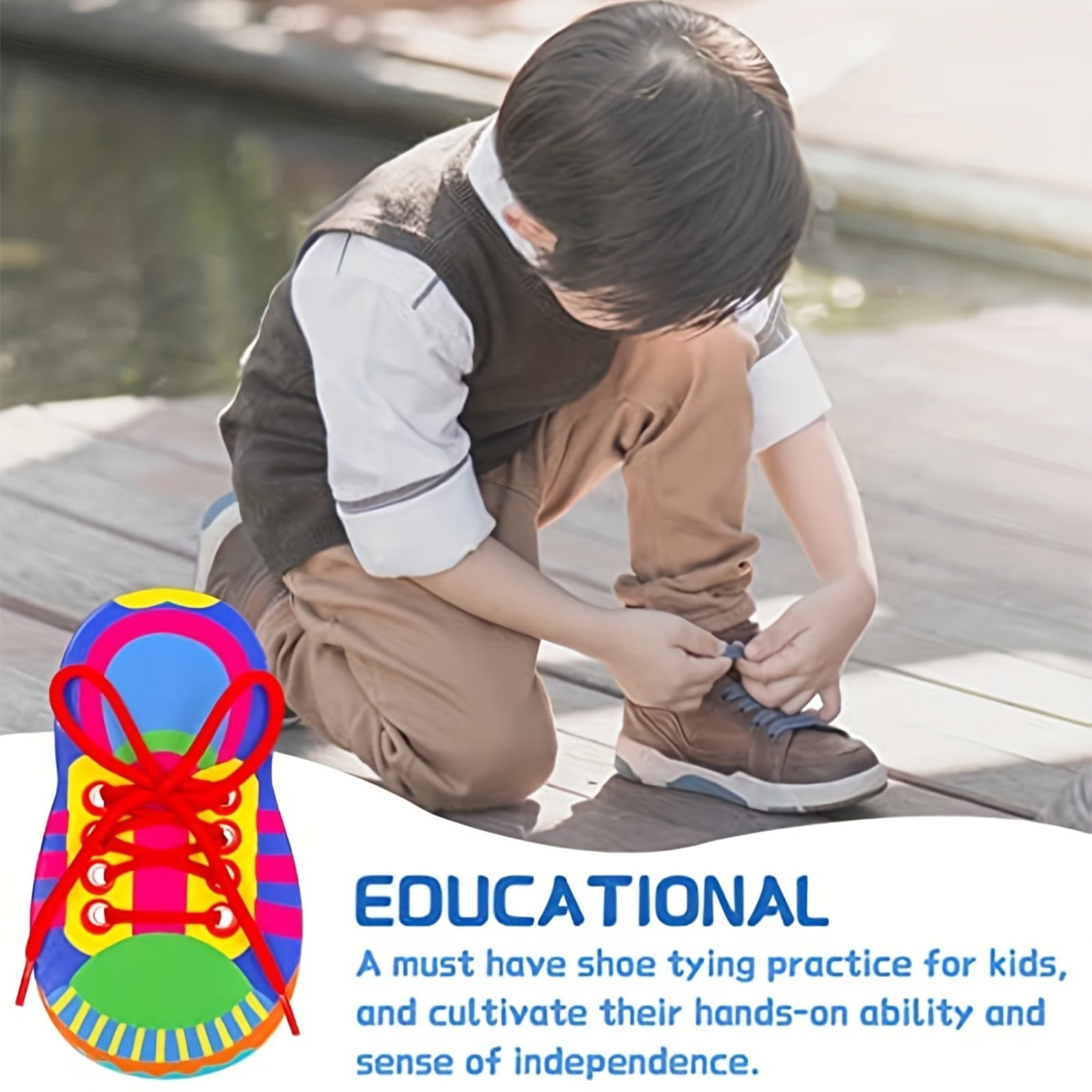 FlareFable Lacing Shoe Sensory Toys, Learn to Tie Shoe Laces Kids ...