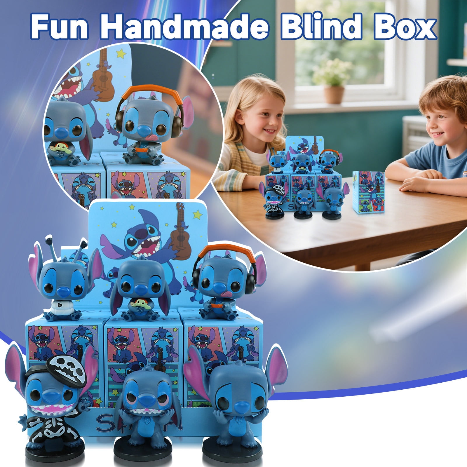 FlareFable Lilo & Stitch Fun Series Figurines Toys, 4.92" Kawaii Stitch ...