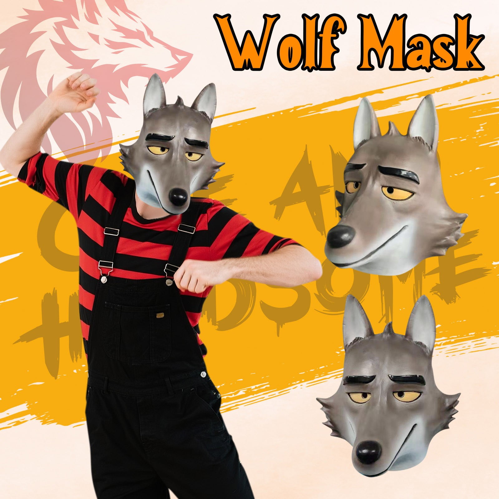 FlareFable Movie The Bad Guys Character Mr.Wolf Headgear, 12.59 ...