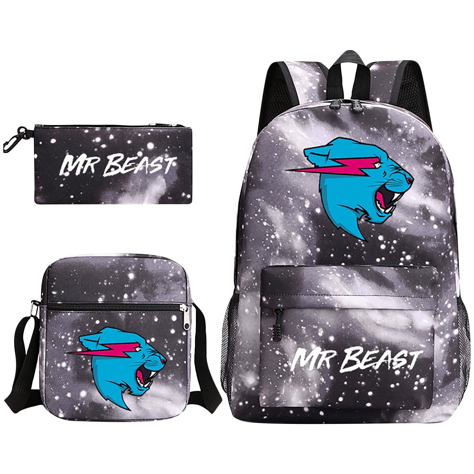FlareFable Mr Beast Design Student Backpack, Popular Mr Beast School ...