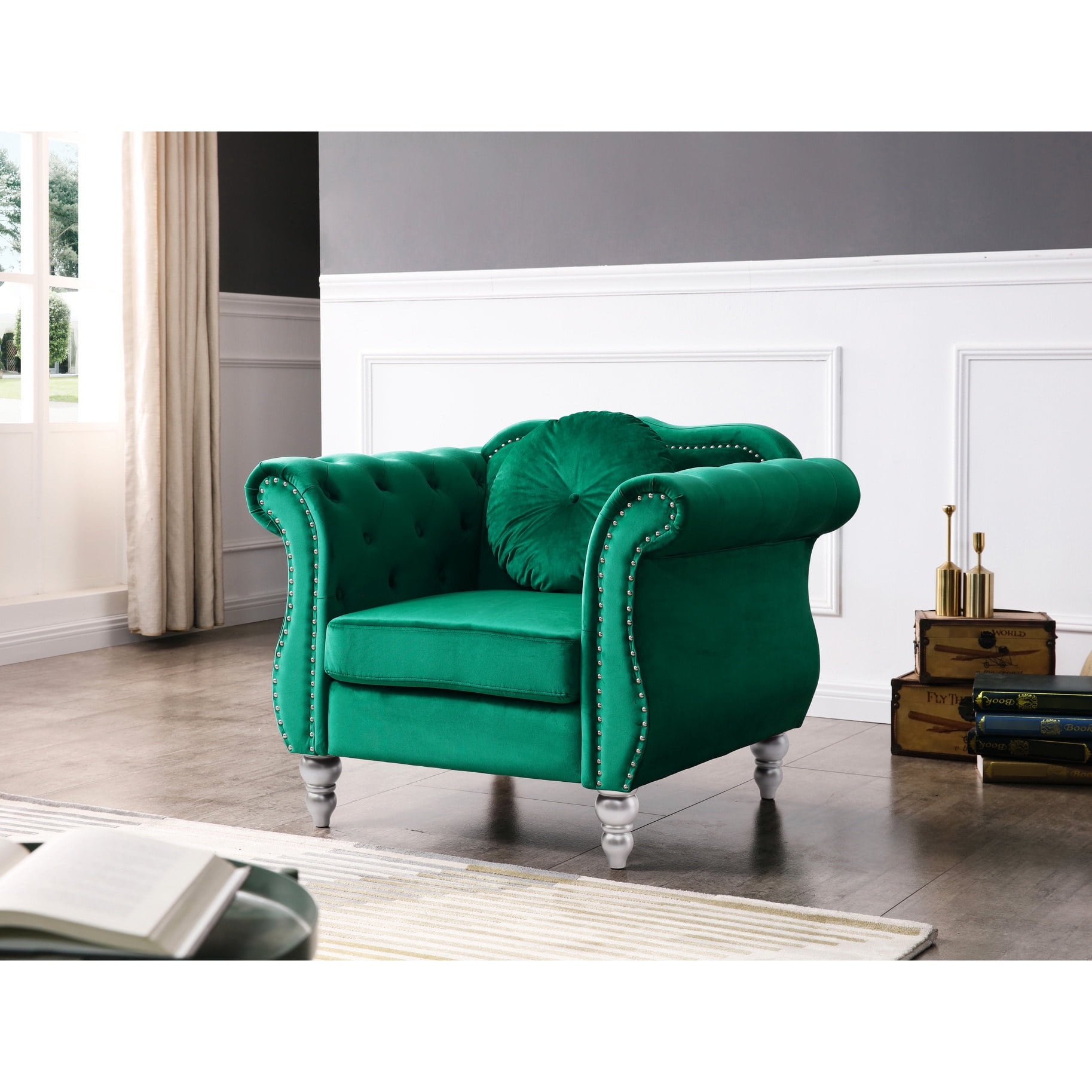 Flared Arm Chair | Aesthetic and Supportive Seating in Any Setting | Velvet with Foam Filling ...