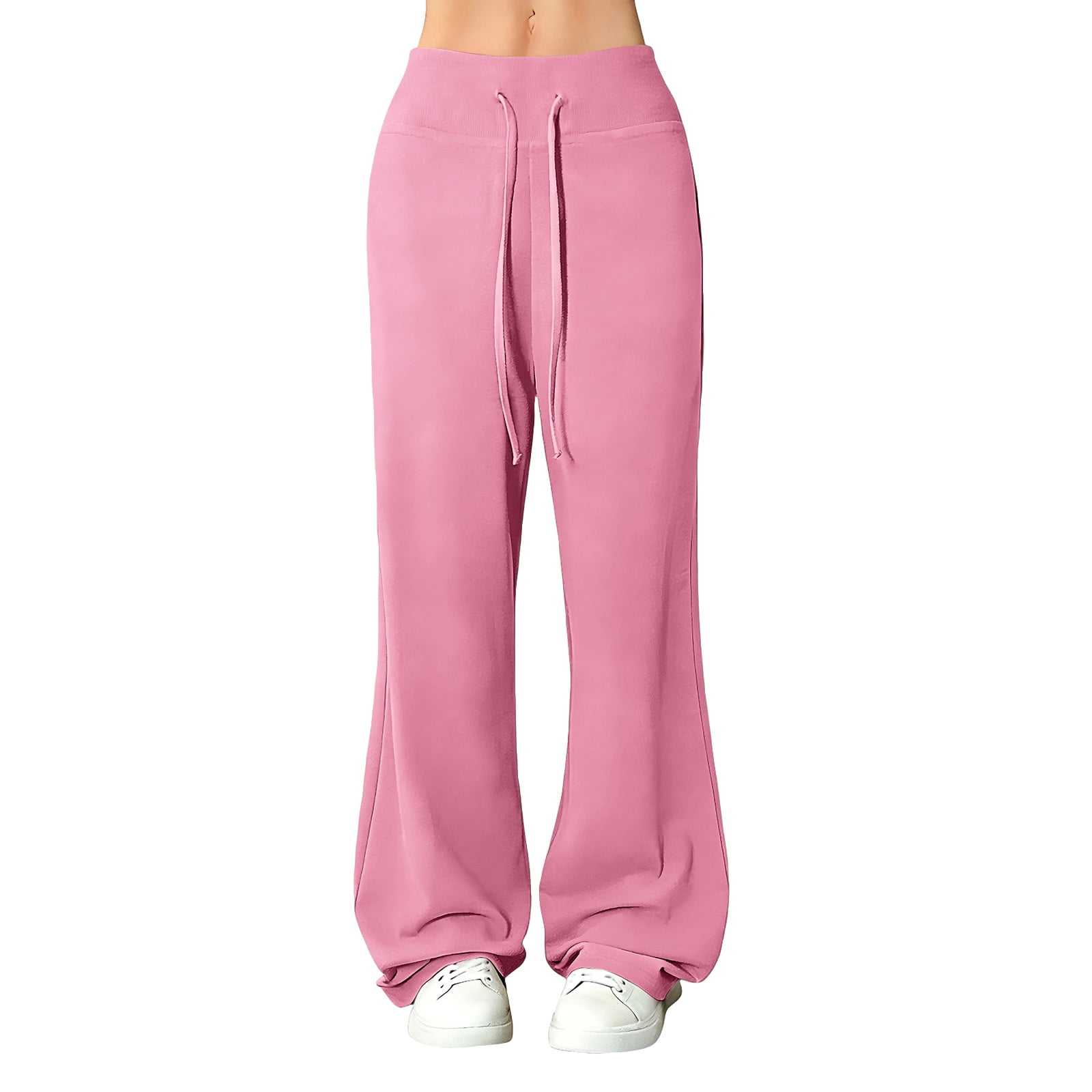 Flared Leggings for Women Stretch Drawstring Low Rise Wide Leg Yoga ...