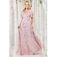 Flared Sleeve Embroidered Maxi Dress Blush / 6 - Walmart.com