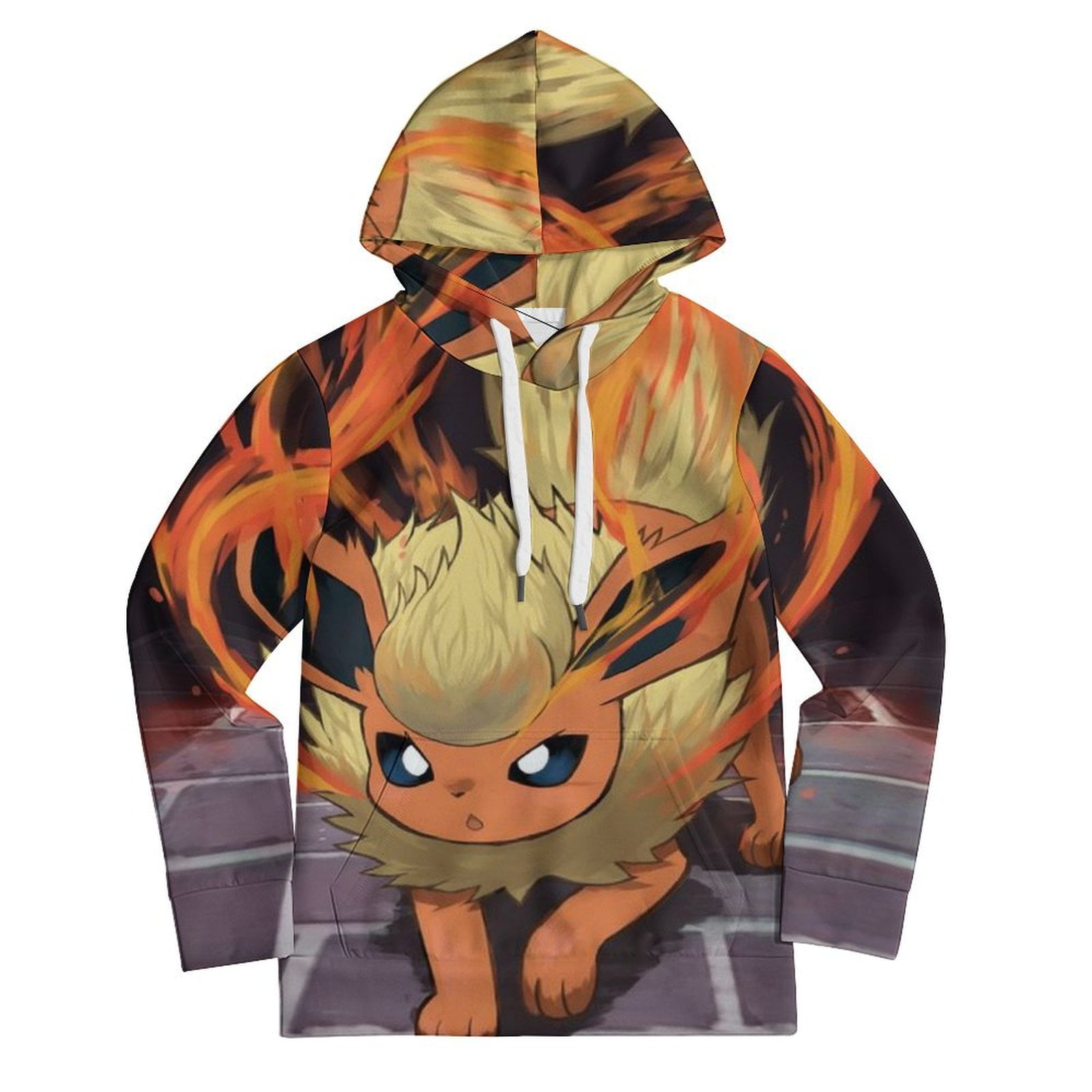 Flareon Hoodie with Pocket Cartoon Anime for Boys Girls Teens Gift ...