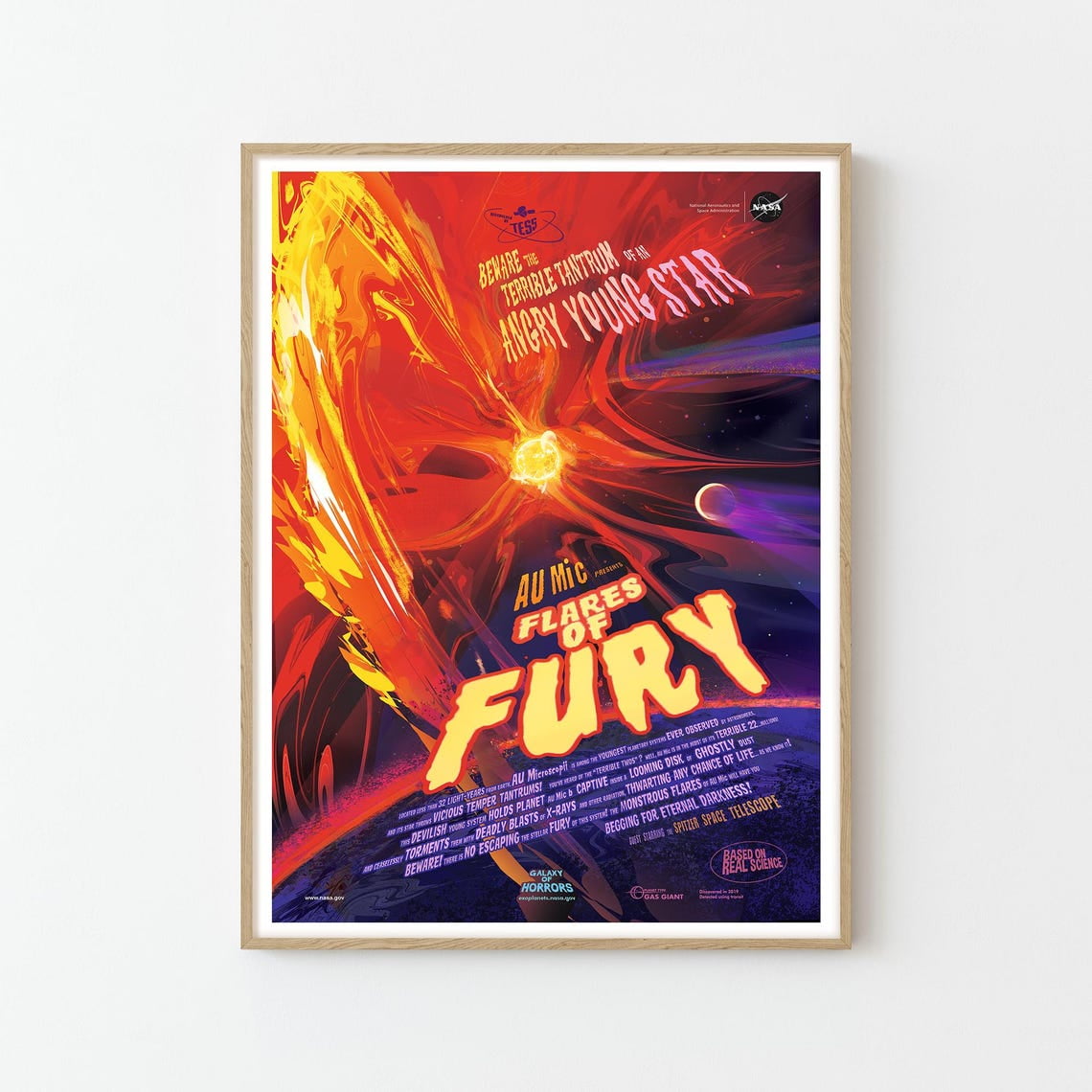 Flares Of Fury Nasa Space Travel Poster Print Galaxy Of Horrors Stars ...