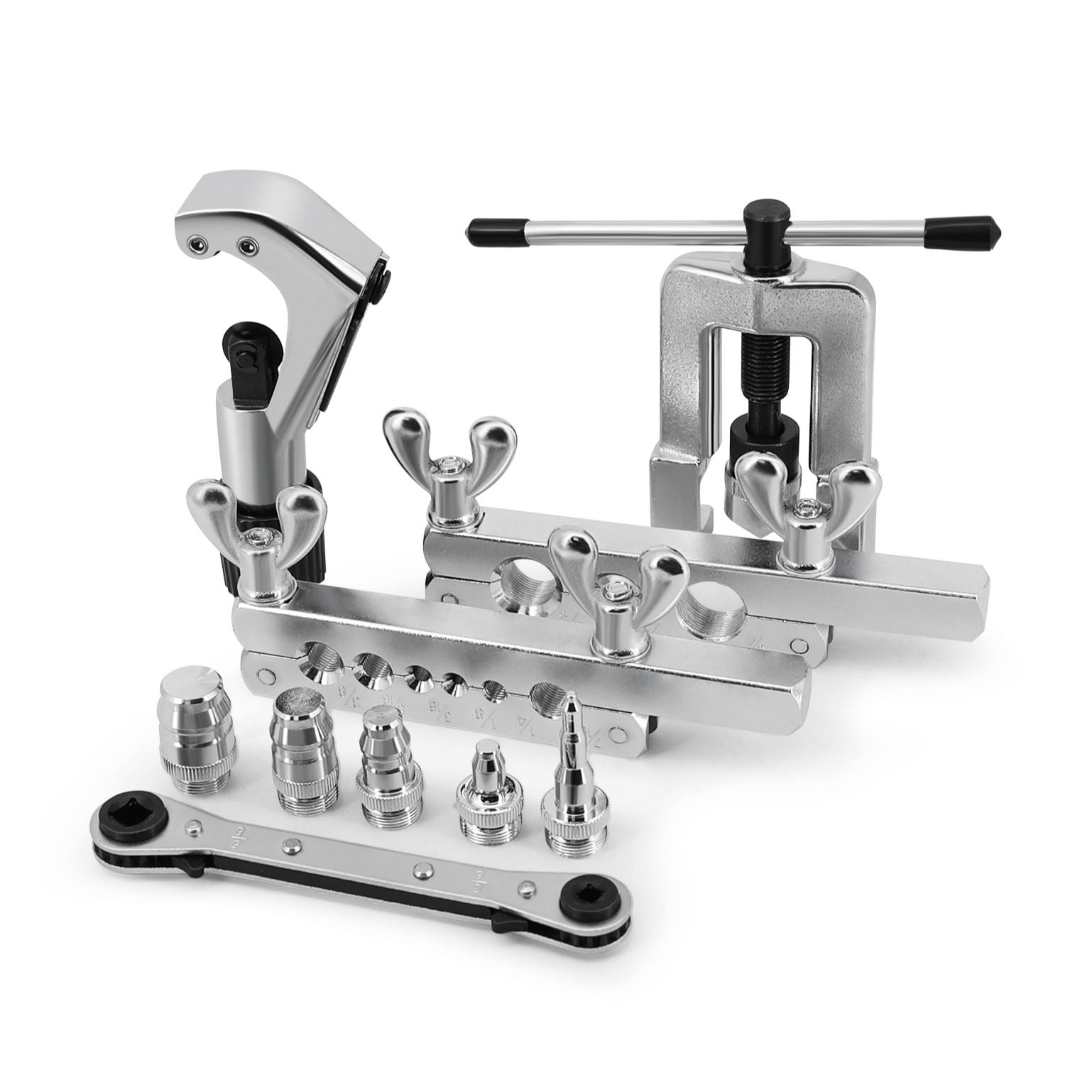 Flaring Swaging Tool Kit - 45 Degree Brake Line Tubing Copper Brass ...