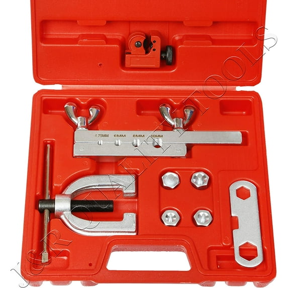 Flaring Tool Kit, 9 Piece | Includes Blow-Molded Case W/Mini Pipe ...