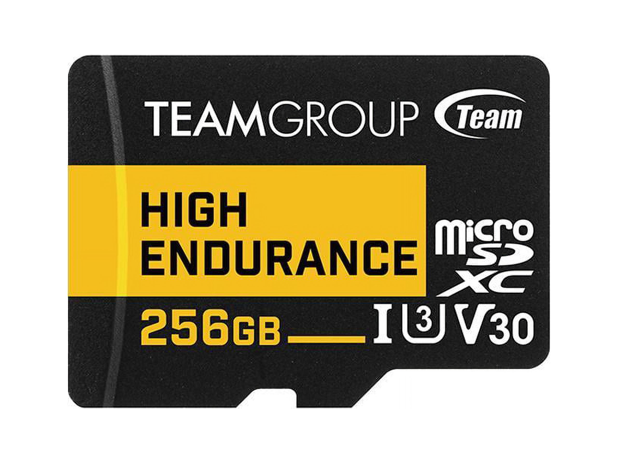 Team 256GB MicroSDXC UHS-I U3, V30 High Endurance Memory Card with ...