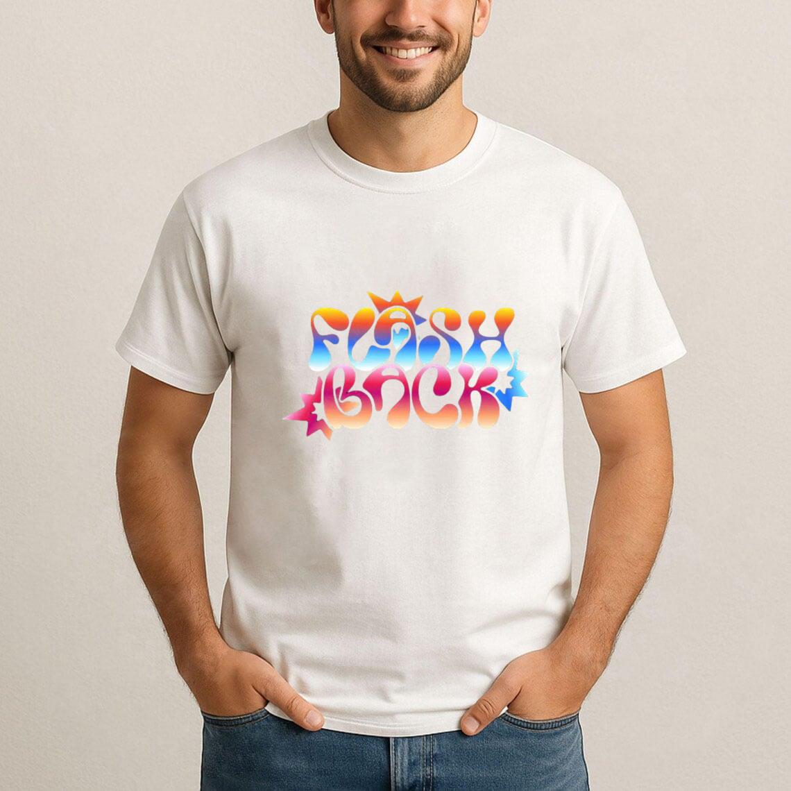 Flash Back T-shirt with Retro Graphics and Nostalgic Cool Vibe, for men ...