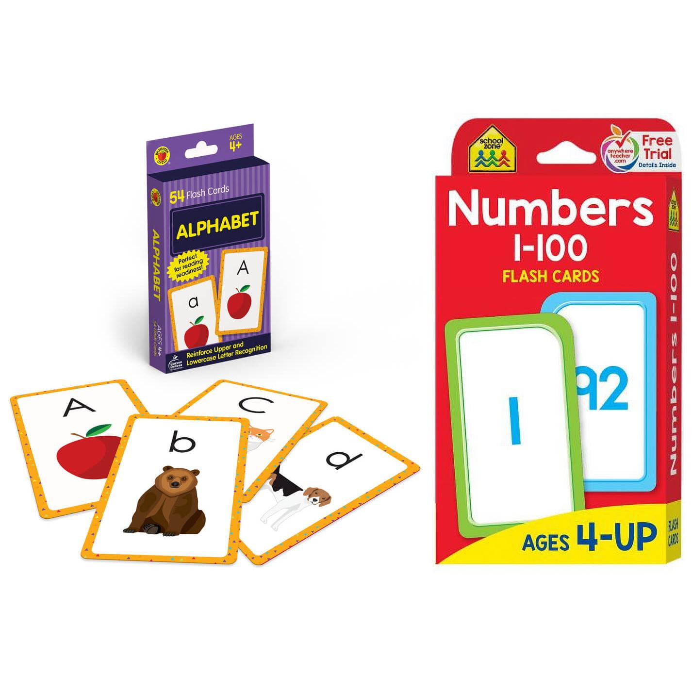 Flash Card Set: Flash Cards - Numbers 1-100 - School Zone + Brighter ...