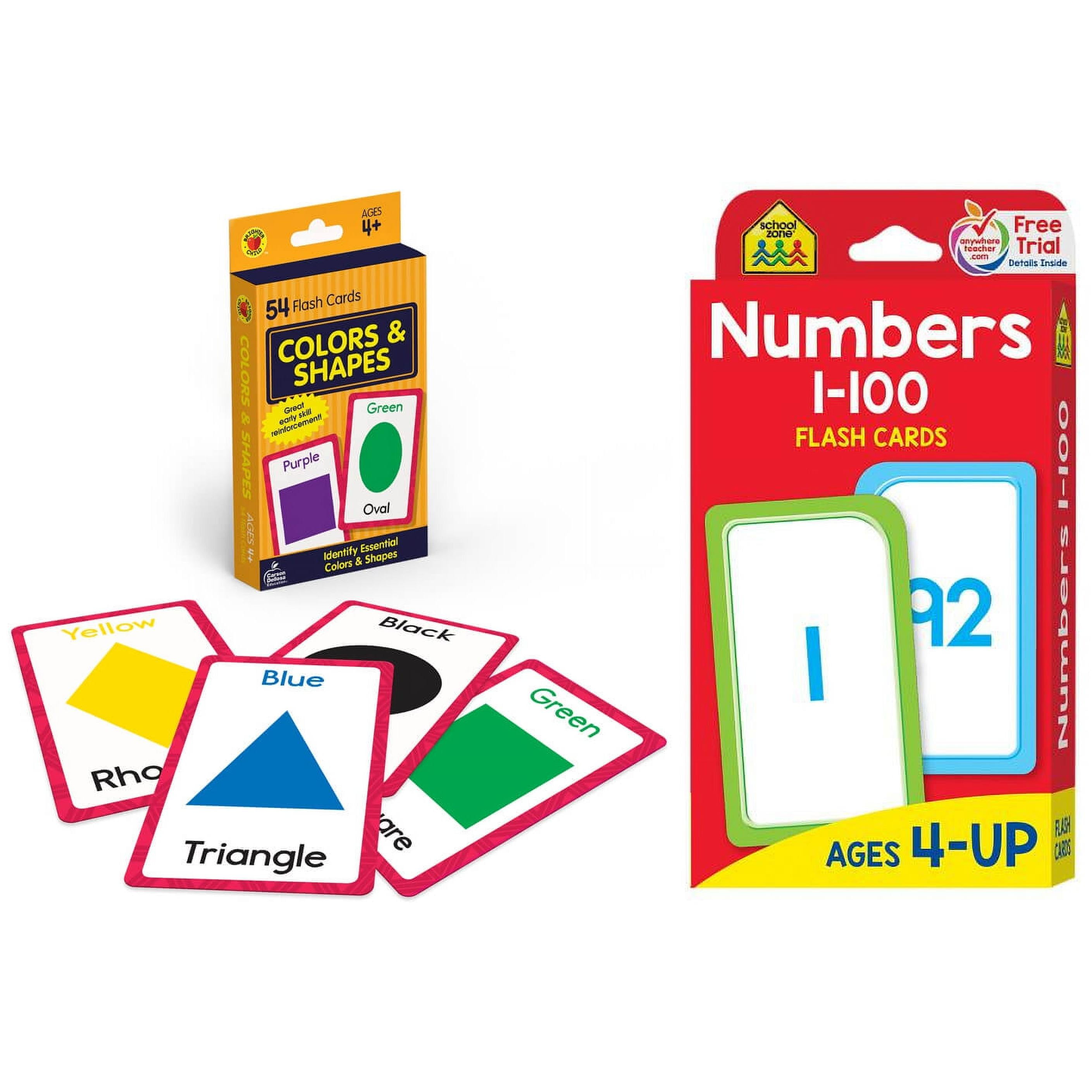 Flash Card Set: Flash Cards - Numbers 1-100 - School Zone + Brighter ...
