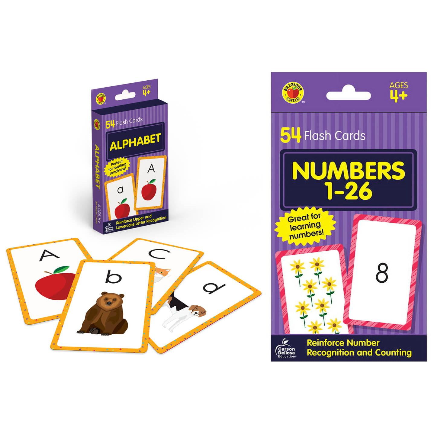 Flash Card Set: Numbers 1 to 26 Flash Cards, Grades PK - 1 + Brighter ...