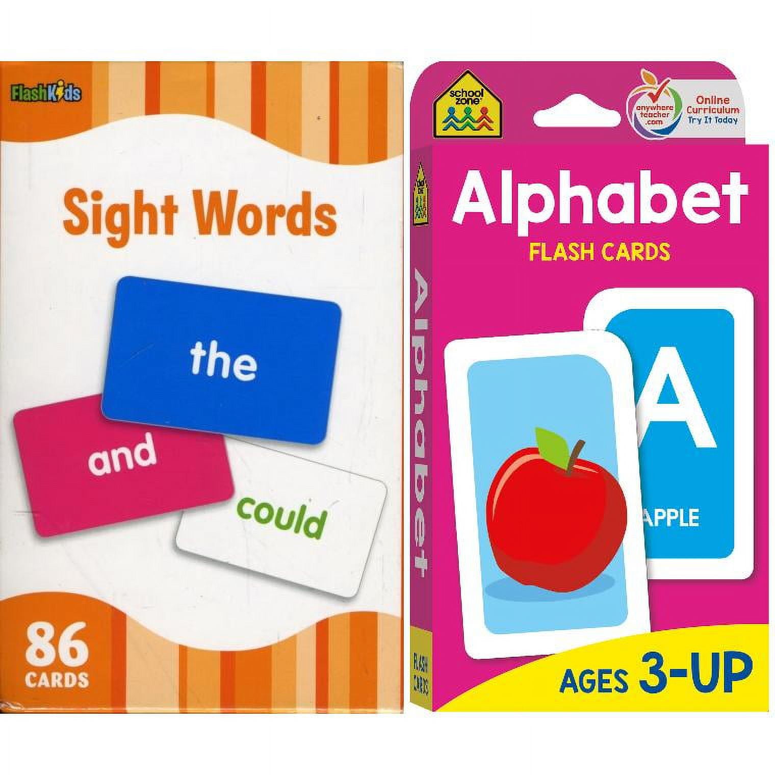 Flash Card Set: Sight Words (Flash Kids Flash Cards) + Alphabet Flash ...