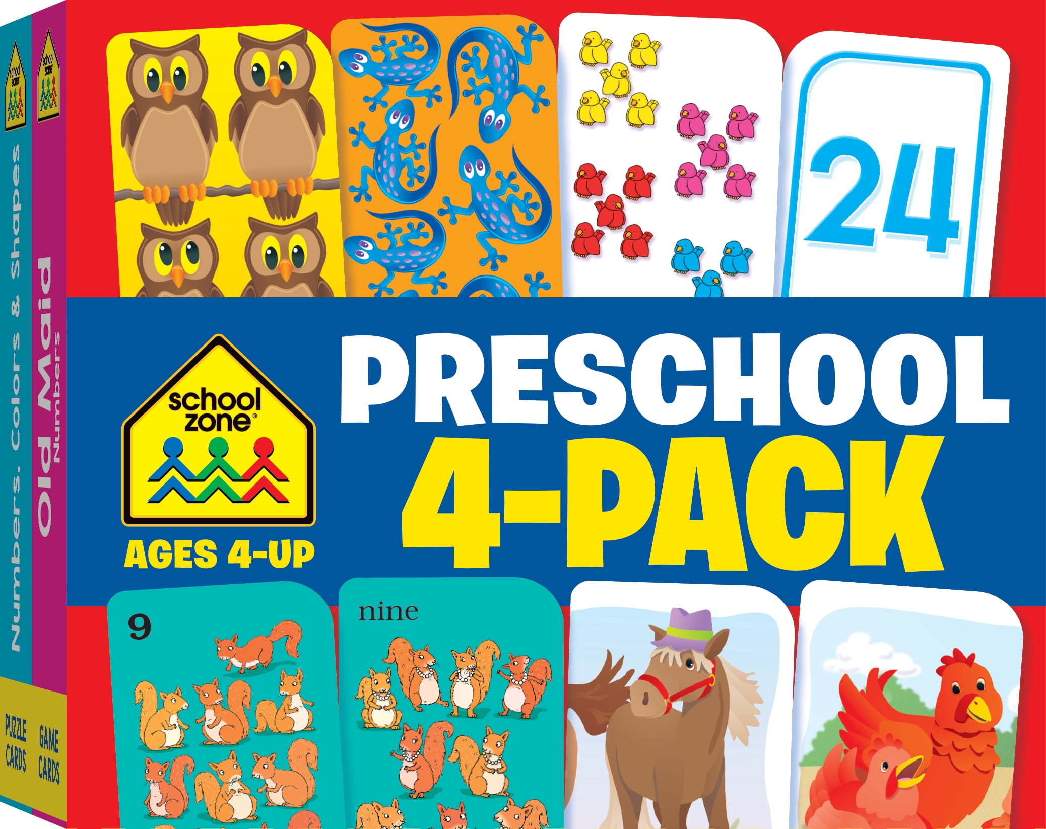 School Zone Kids Set: Preschooler's Flash Cards for Children's Learning ...