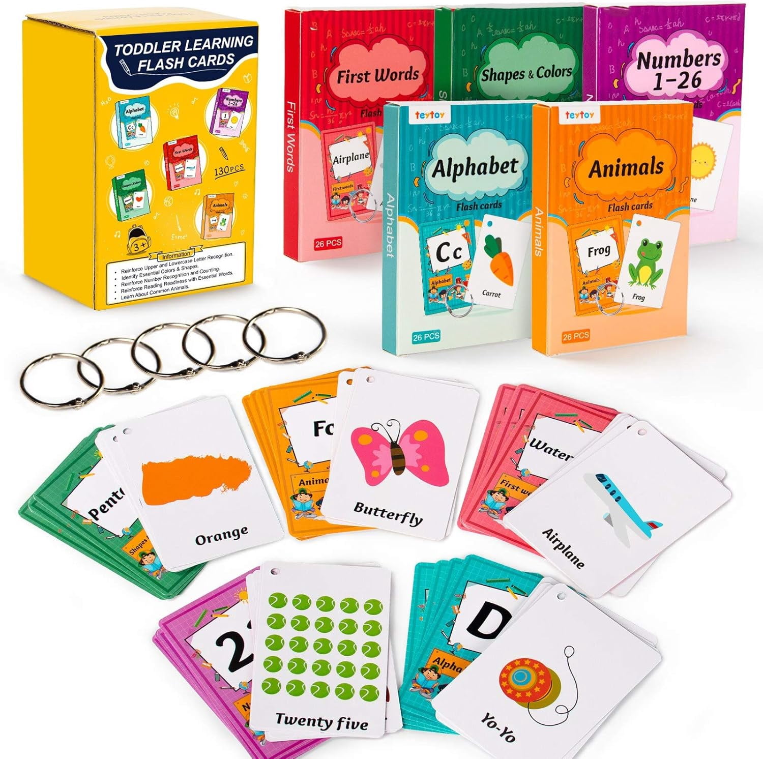 Flash Cards, ABC Alphabet, Numbers, Colors & Shapes, First Words ...