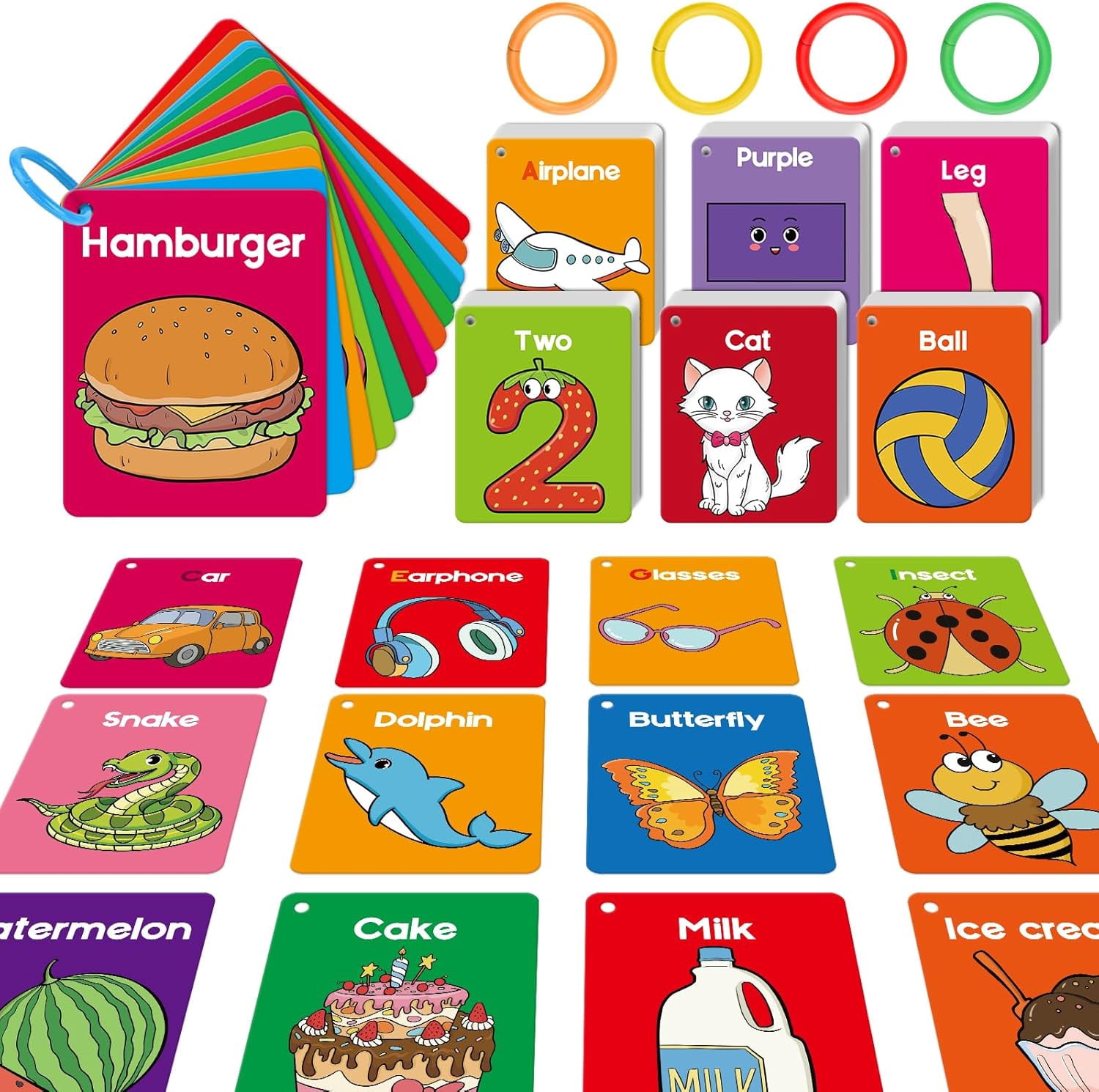 Flash Cards, Alphabet, Animals, Numbers, Shapes Colors, First Words ...