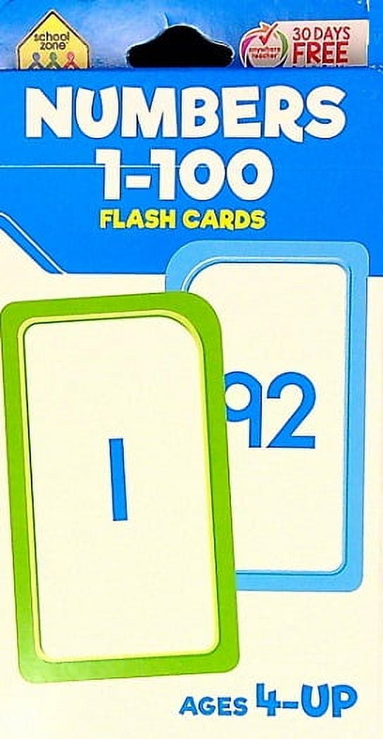 School Zone Numbers 1-100 Flash Cards (Walmart Exclusive) - Walmart ...