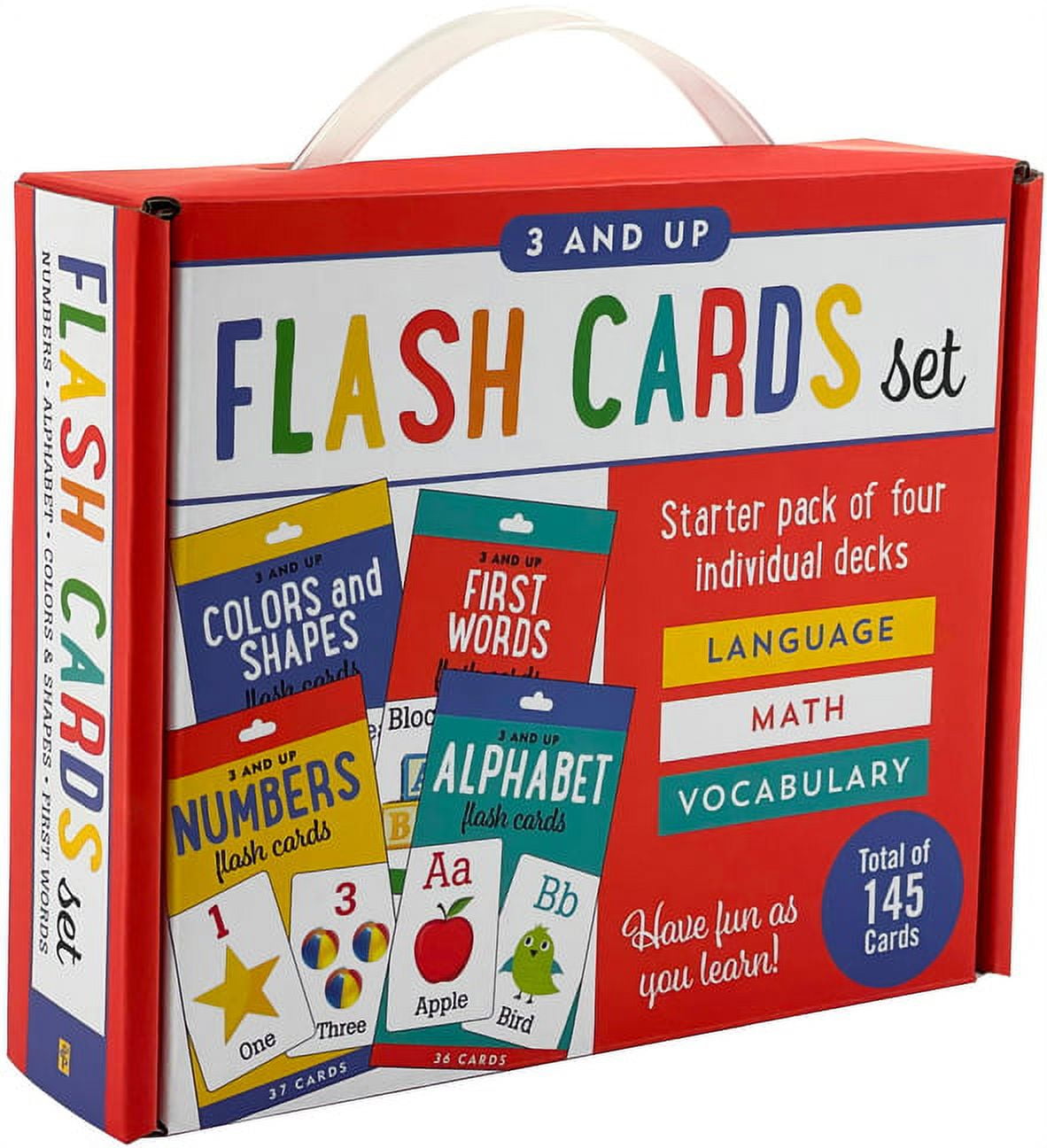 Flash Cards Set: Alphabet, Colors & Shapes, First Words, and Numbers ...