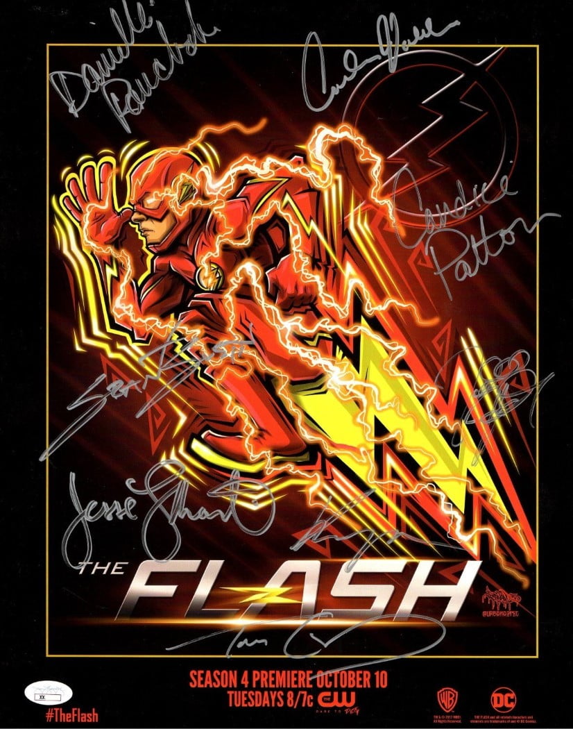 Flash Cast Signed Autographed 12X15 Poster 8 Autos Gustin Martin ...