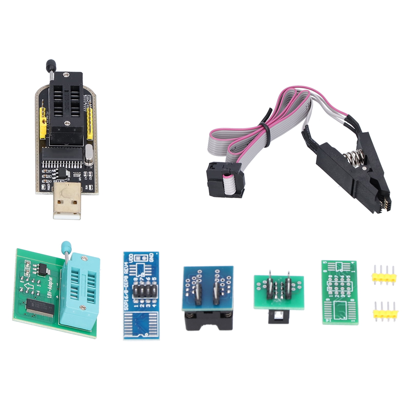 Flash Chip Test Clip Set Programmer Mainboard Accessory with SOIC/SOP ...