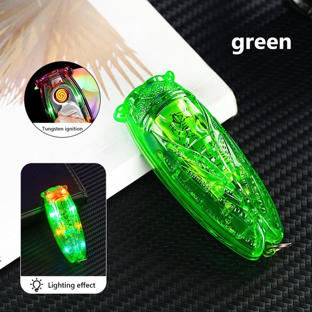 Flash Cicada Wind-proof High-value Modeling Charging Lighter Type C ...