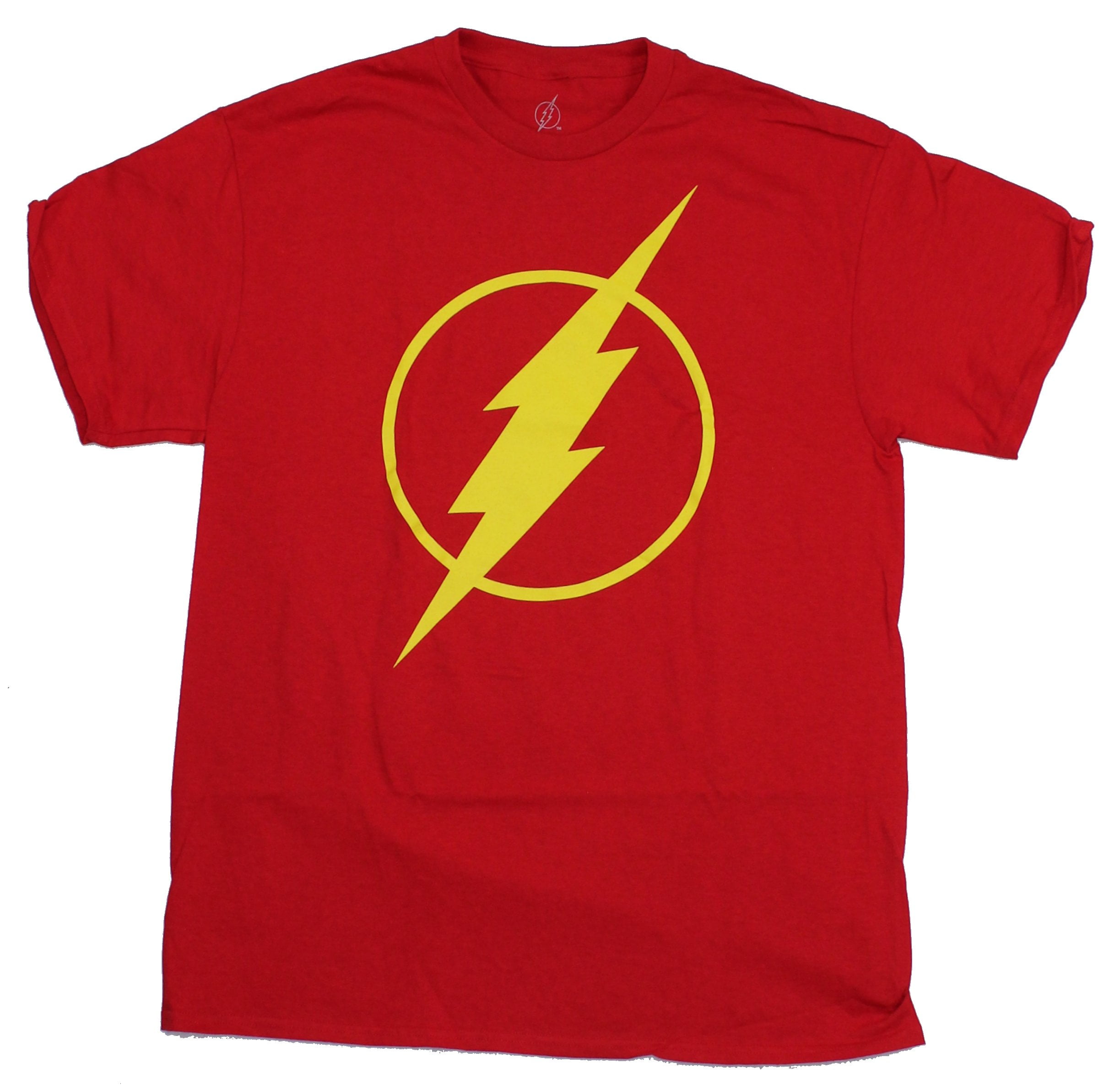 Flash DC Comics Mens T-Shirt - Yellow Classic Flash Symbol (Large ...