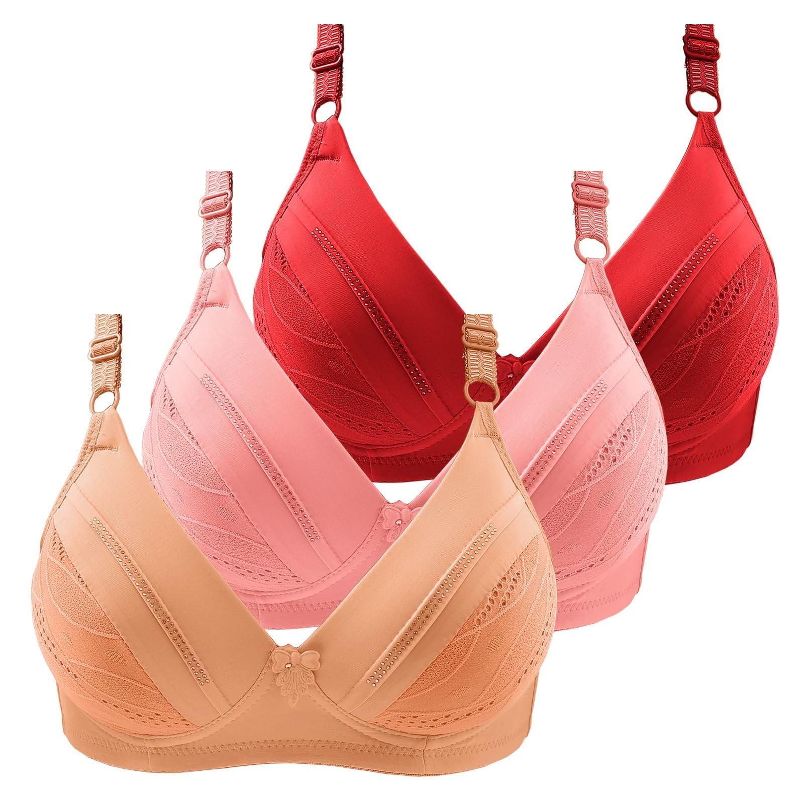 Flash Deal Bra for Women Bras Comfortable No Wire of 3 Women's Bra ...