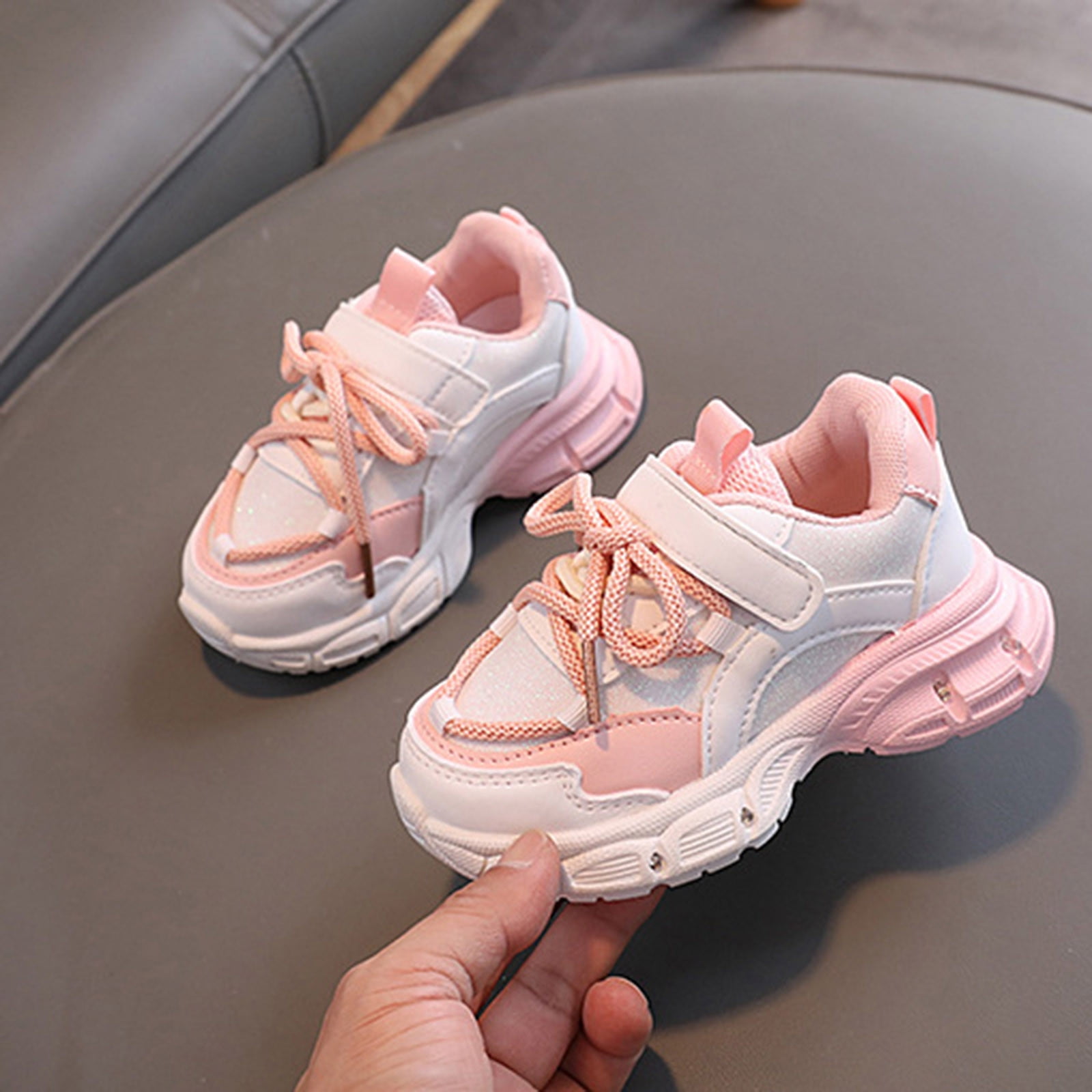 Flash Deal SEMPAI Girls' New Shiny Sports Shoes Children's Soft Soles ...