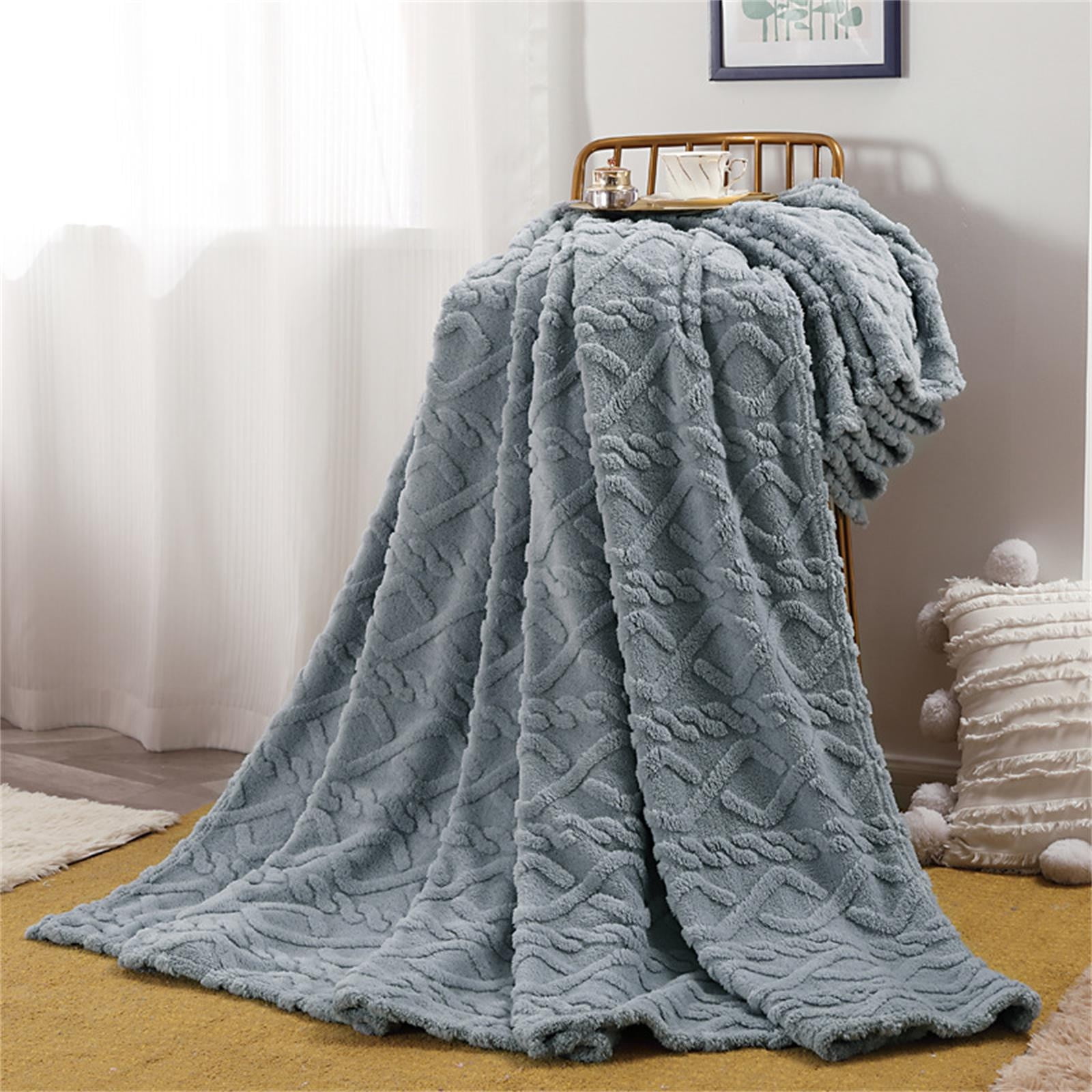 Boovnll Throw Blanket 50x60" Super Soft Warm Flannel Solid Color ...