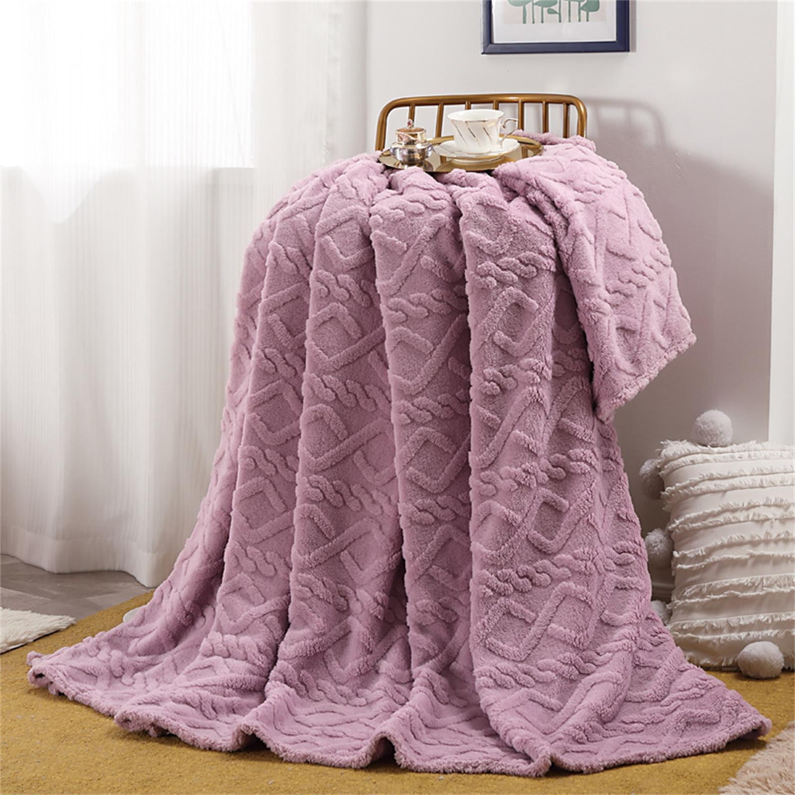 Boovnll Throw Blanket 50x60" Super Soft Warm Flannel Solid Color ...