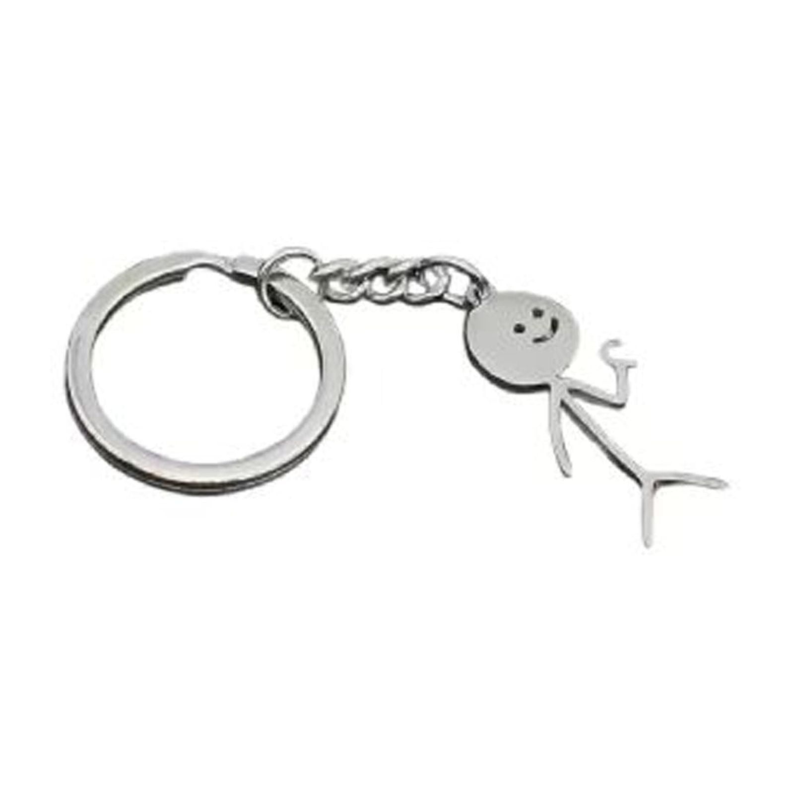 Flash Deals!!Cute Stickman Keychain Heart Gesture And Middle Finger ...
