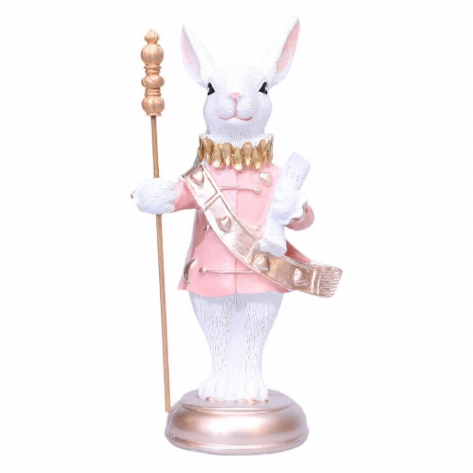 Flash Deals Easter Bunny Statue Resin Statue Centerpiece Craft ...