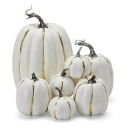 8 Inch Large Artificial Pumpkins Halloween Decor DIY White Foam ...