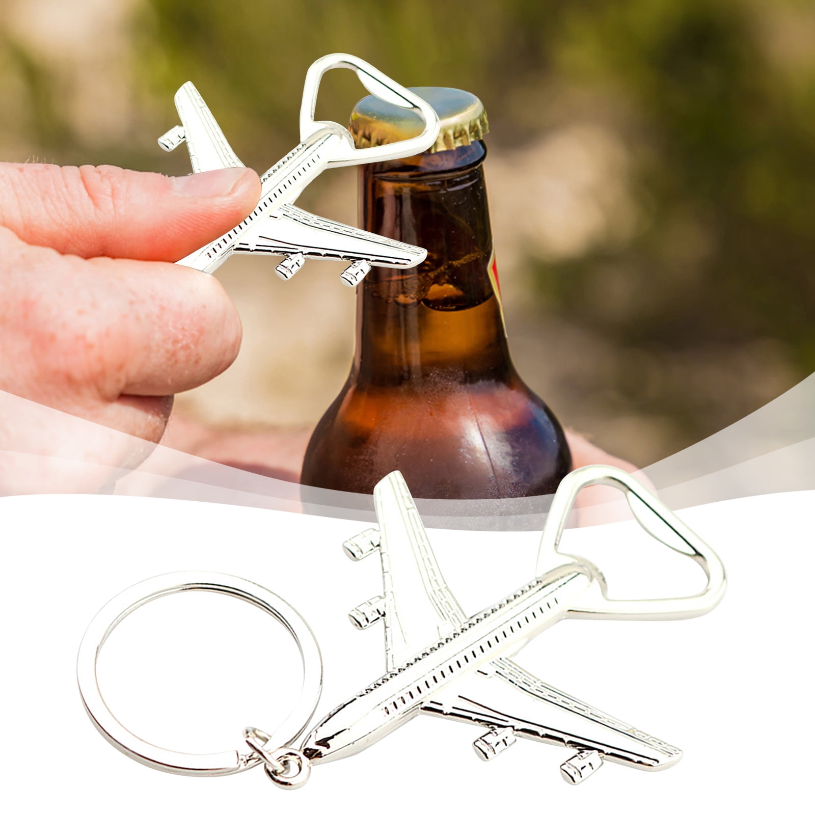 Huayishang Bottle Opener Creative Metal Airplane Keychain Aviation Gift ...