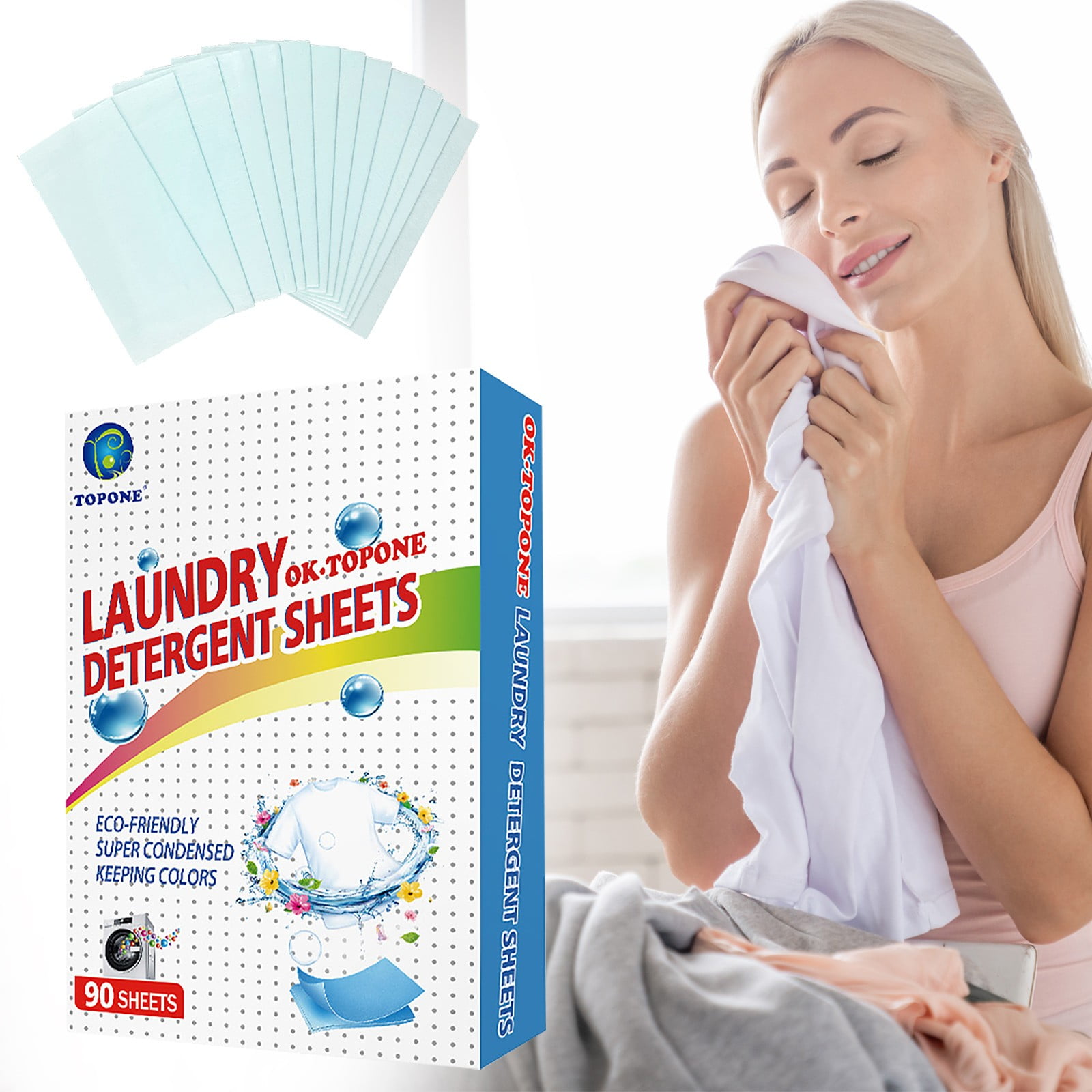 Huayishang Detergent 90Pcs Laundry Sheets Concentrated Washing Powder ...