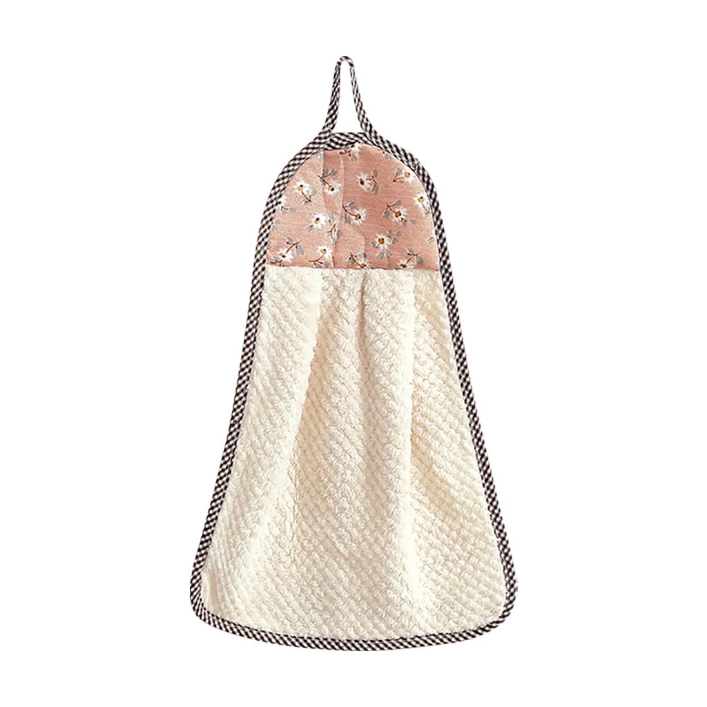 Huayishang Household Rags Hangable Coral Fleece Hand Towel Rag Kitchen ...
