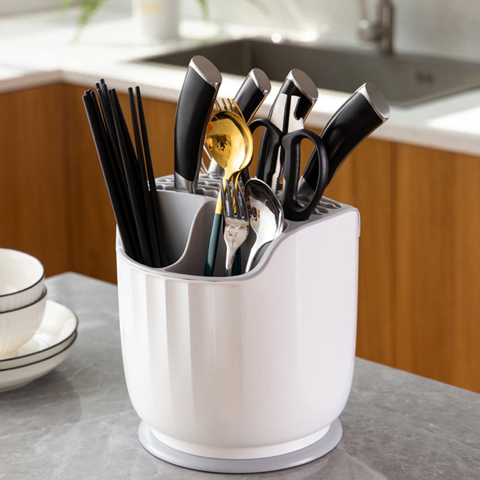 Kitchen Organizers and Storage, InsCrazy Kitchen Rotating Knife Rack ...