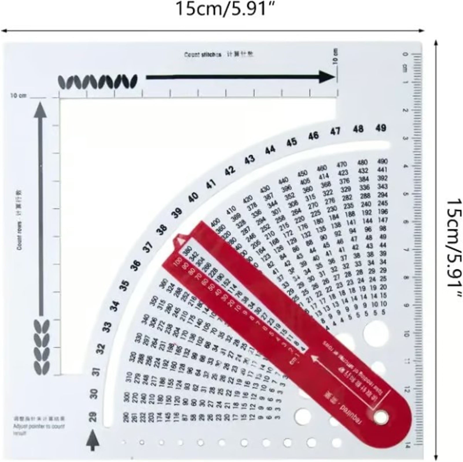 Flash Deals! Knitting Gauge Converter Tool Knitting Counter Calculator Density Ruler For ...