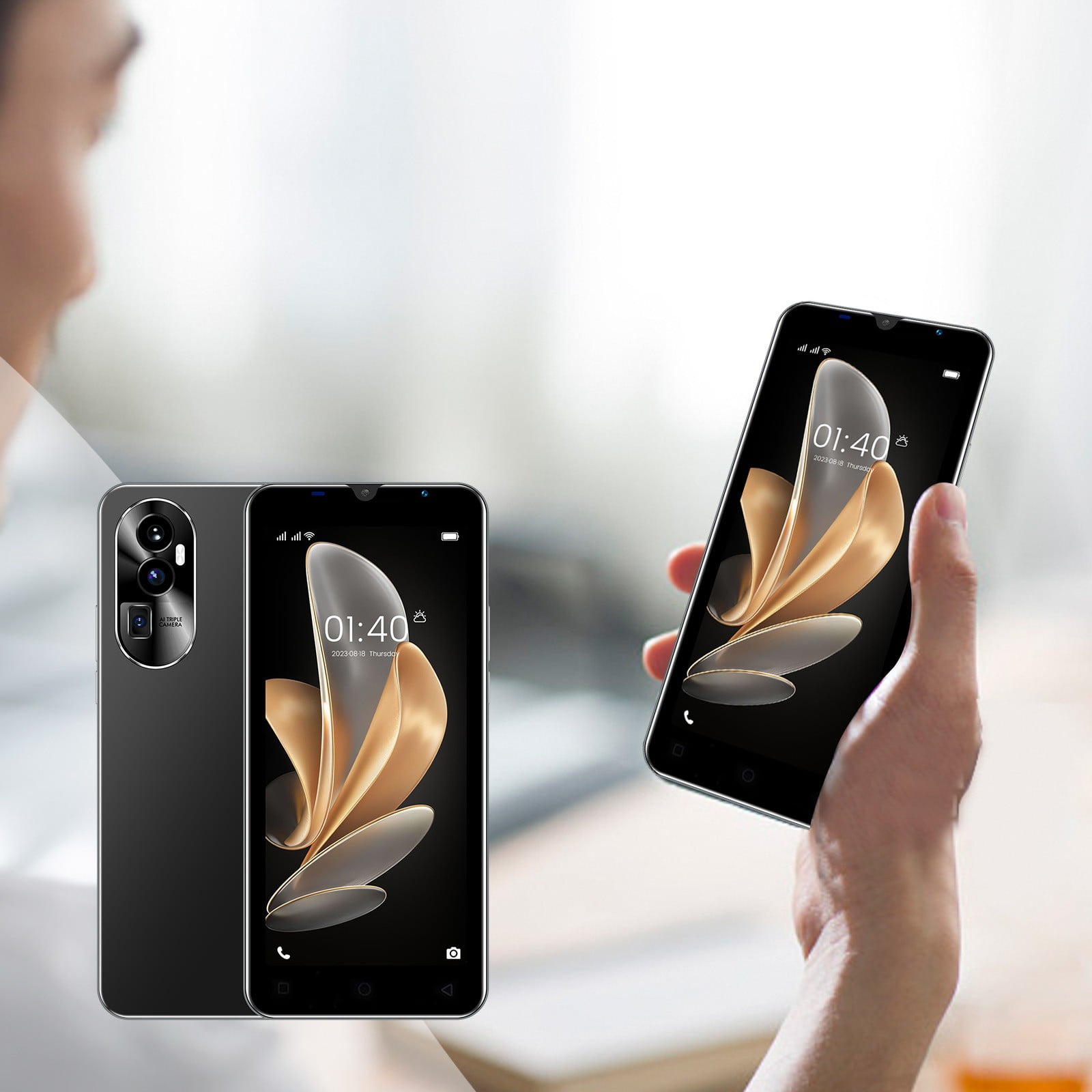 LoyisVidion Android Smartphone with Dual SIM - 5.5 Inch Android 13 ...