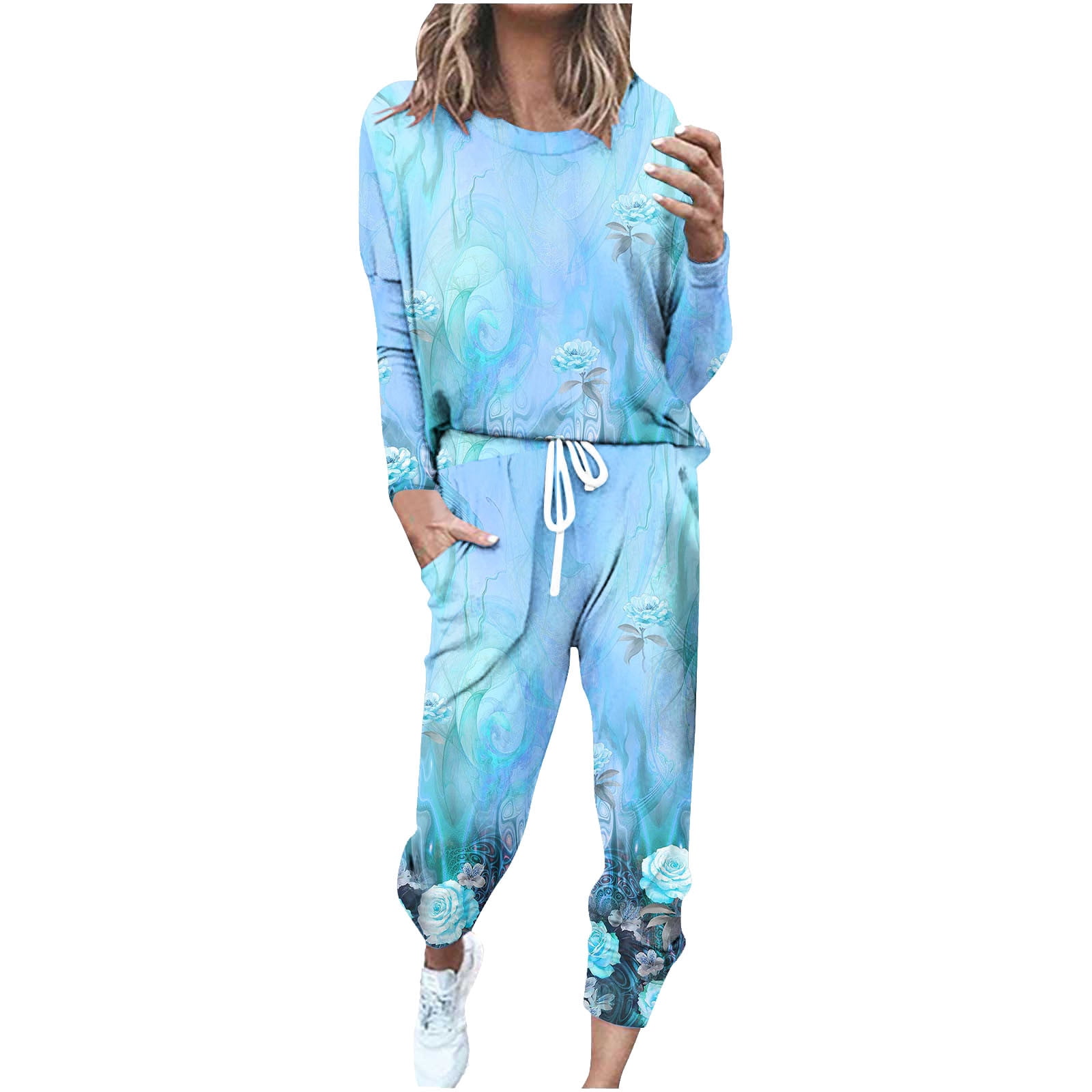 Flash Deals SEMPAI Women's Fashionable Loose Printed Long Sleeved Round ...