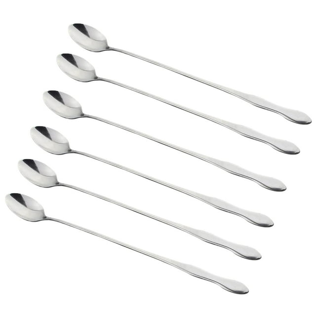 Flash Deals!Stainless Steel Cutlery Set,6PCS 26 Cm Long Handle Iced Tea ...