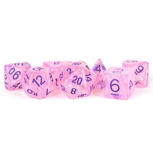 Flash Dice, Pink with Purple Numbers - Set of 7 - Walmart.com