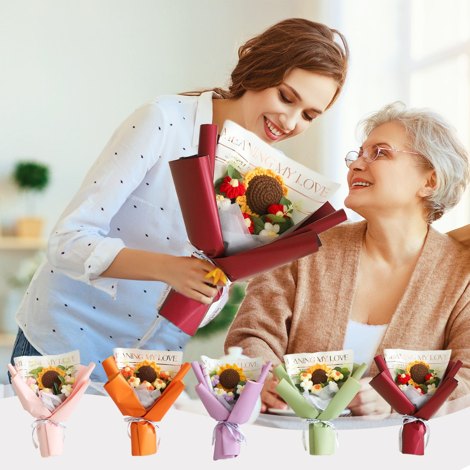 Flash Discounts – Limited Time, Gradient Yarn Sunflower Bouquet ...