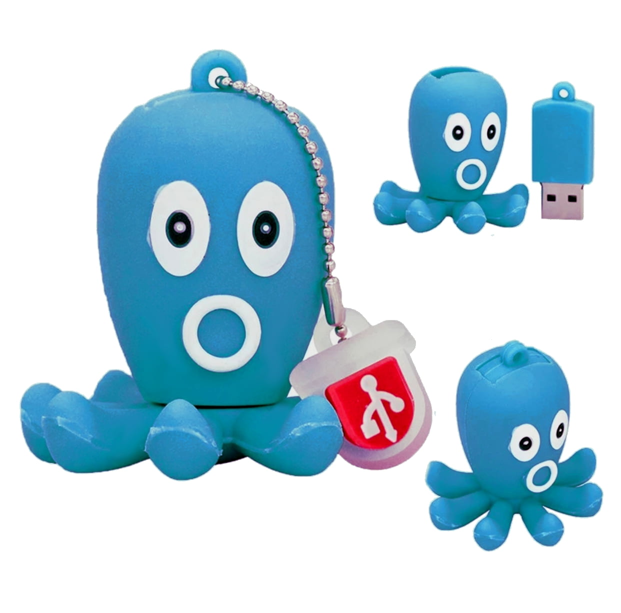 Flash Drive 16GB - Octopus USB Drive - Teal Octopus Stick - Animal Pen ...